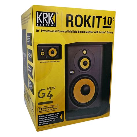 Krk Rokit 10 3 G4 10 Class D Powered Studio Monitor Speaker Rp10 3 G4