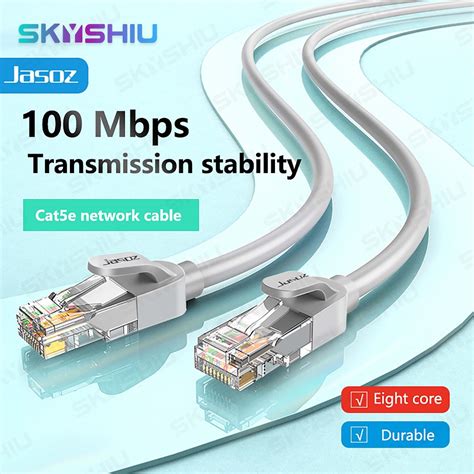 Skyshiuhigh Speed Cat5e Ethernet Network Cable 5e 8 Core Anti Jamming Outdoor Usable Computer