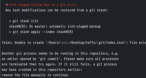 Check For Git Lock Issue Lint Staged Lint Staged GitHub