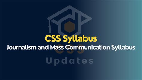 Css Journalism Syllabus Pdf Download Css Syllabus