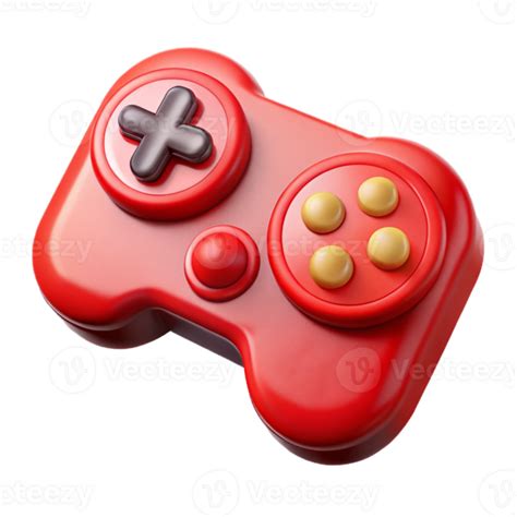 Dramatic Artistic Red Controller Buttons Isolated Element Detailed