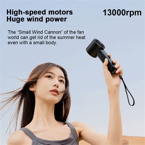 Jiditech Mini Fan Portable 4800mah Recchargeable Handheld Fan Wind Speed Power Display Powerful