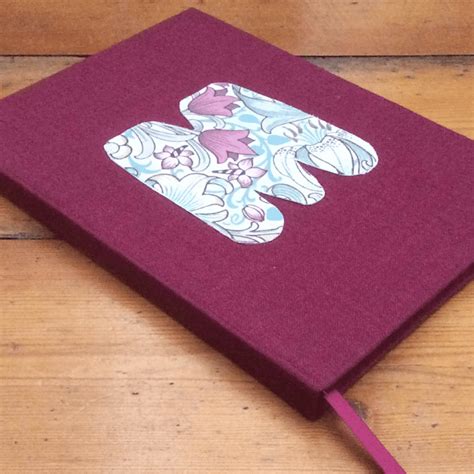 Personalised Handmade Notebook With A Letter M The British Craft House Personalised Handmade Notebook With A Letter M The British Craft House