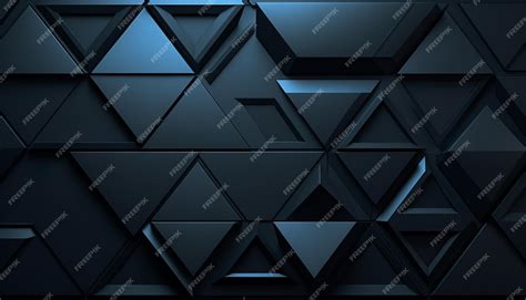 Futuristic High Tech Dark Background With A Triangular Shape Design Background Premium Ai