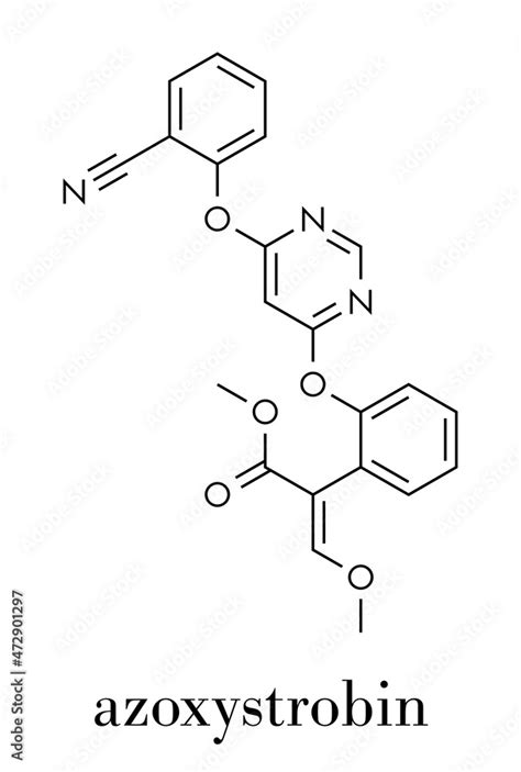 Azoxystrobin Fungicide Molecule Skeletal Formula Stock Vector Adobe