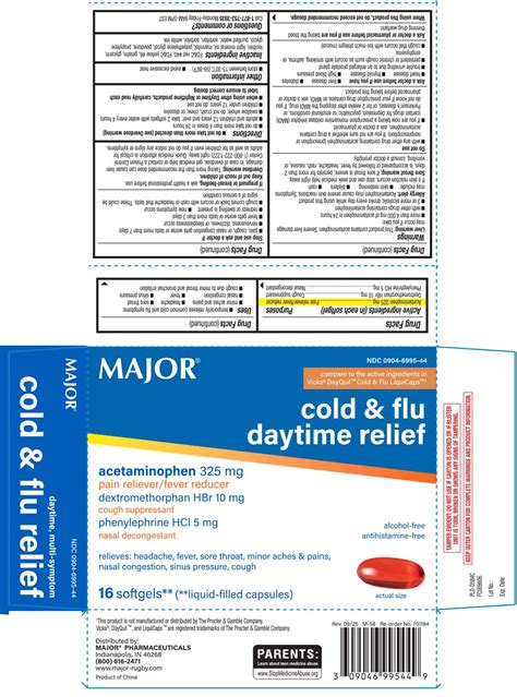 Dailymed Cold And Flu Relief Daytime Acetaminohpen Dextromethorphan