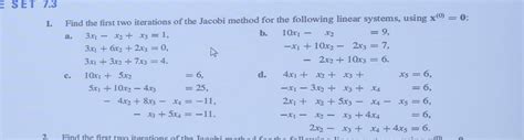 solved find the first two iterations of the jacobi method