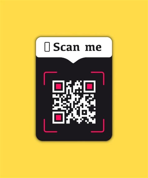 Premium Vector Mobile Smartphone QR Code Button Application With Scan Me Sign Icon Scan QR