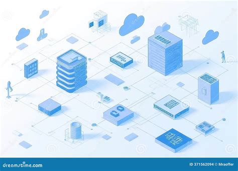 Serverless Architecture Illustration With Graphical Visualization Of