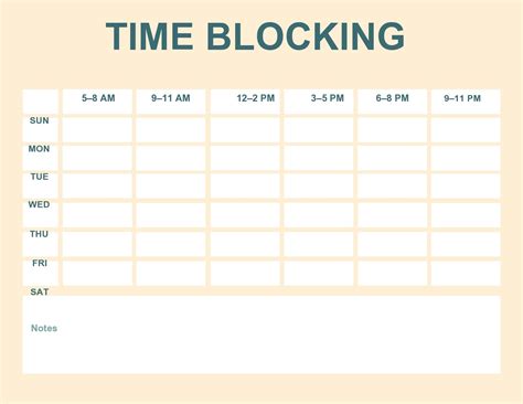 Cute Weekly Schedule Template With Time