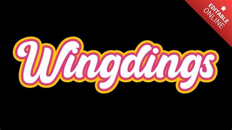 Wingdings Strokes Text Effect Generator