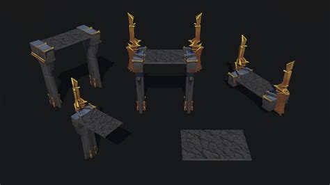 Demon Dungeon Pbr Asset Pack Full Package For Unity And Fbx