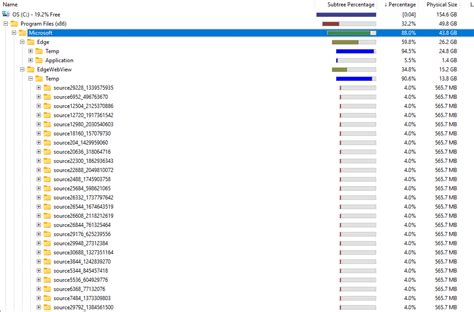 C Program Files X86 Microsoft Edge Temp Folders Eating Hard Disk