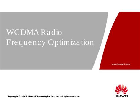 Wcdma Rf Optimization Ppt