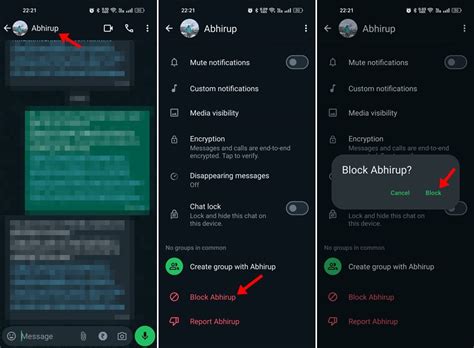 how to block and report a contact on whatsapp