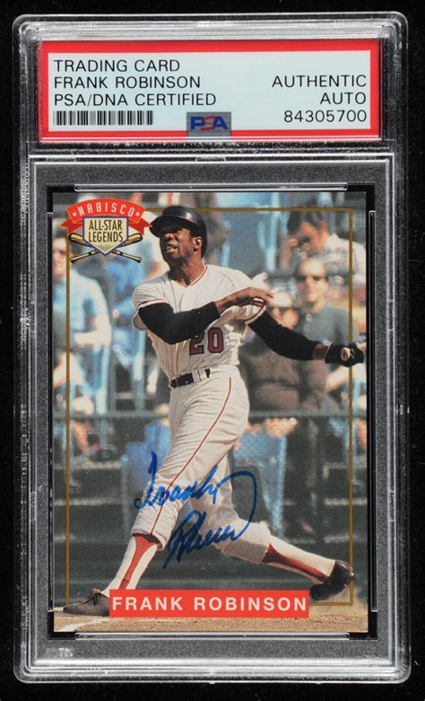 Frank Robinson Signed 1994 Nabisco All Star Autographs 3 Psa