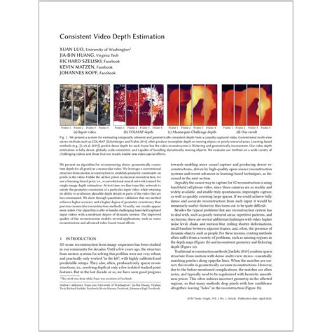 Consistent Video Depth Estimation Aigloballabaigloballab