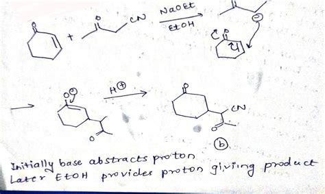 [Solved] . predict the product of the following reaction : CN NaoEt a) NC... | Course Hero