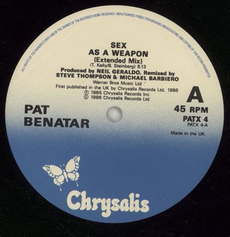 Pat Benatar Sex As A Weapon Uk 12 Vinyl —