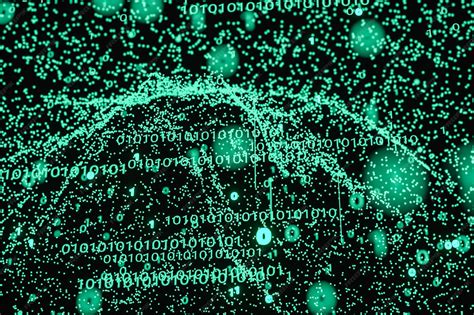 Premium Photo Glowing Binary Digit With Dark Background 3d Rendering