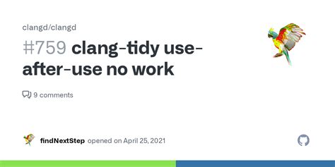 Clang Tidy Use After Use No Work · Issue 759 · Clangdclangd · Github