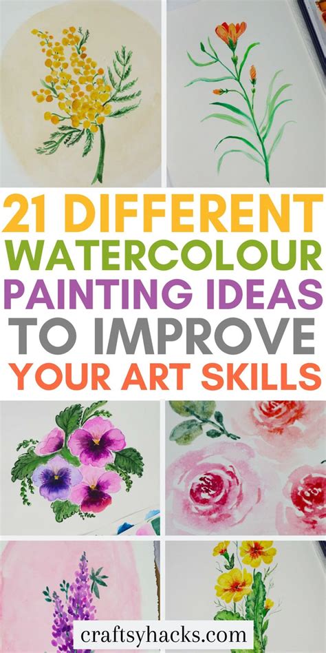 21 Easy Watercolor Flower Painting Ideas Watercolor Flowers Paintings
