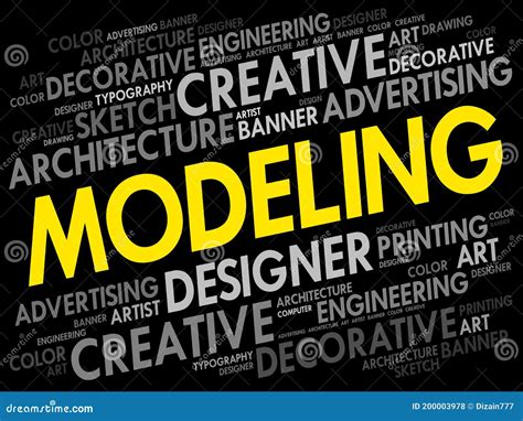 Modeling Word Cloud Stock Illustration Illustration Of Perfect 200003978