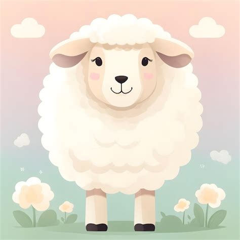 Premium AI Image | Sheep illustration AI Generative