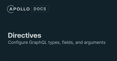 Directives Apollo Graphql Docs