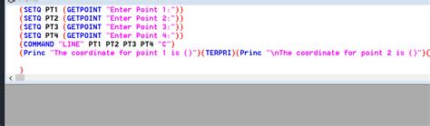 Solved In AutoLISP What Code Should I Type To Make The The Chegg