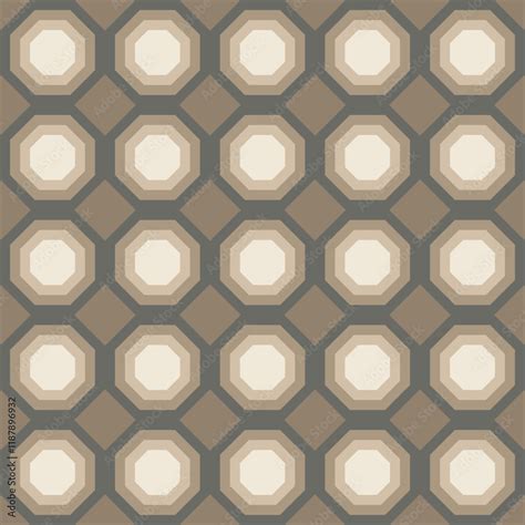 Geometric Pattern With Repeating Line And Octagon In A Minimalist Style Use A Neutral Color