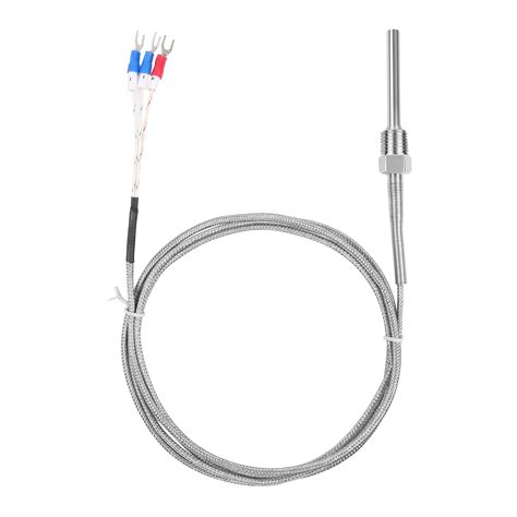 Buy Waterproof RTD PT Temperature Sensor Jaybva Stainless Steel Wire Thermistor Probe For