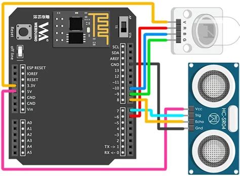 超音波 控制三色 Led Webduino 教學資源