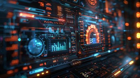 premium photo 3d holographic interface displaying data streams and