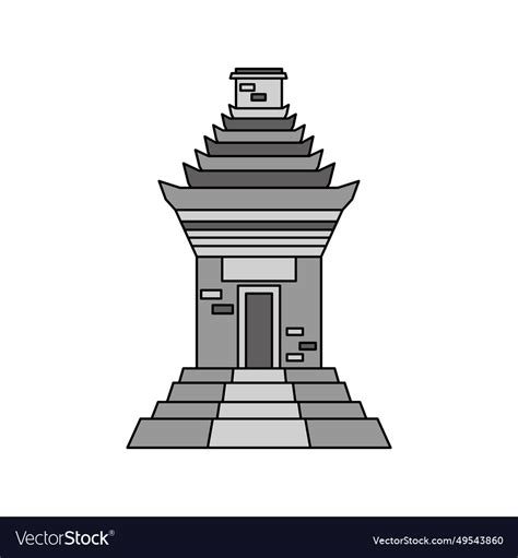 Palah Penataran Indonesian Temple Royalty Free Vector Image