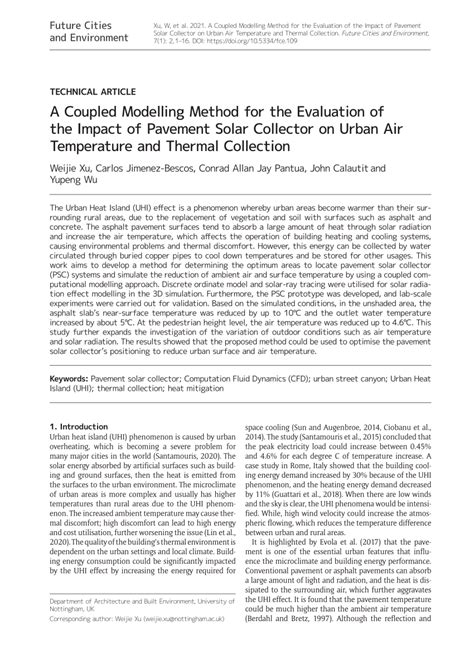 Pdf A Coupled Modelling Method For The Evaluation Of The Impact Of