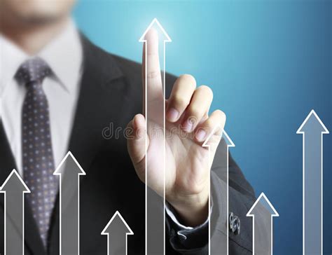 Man Hand Showing Graph Stock Image Image Of Business 45402407