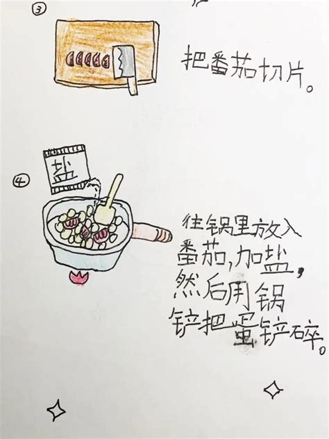 番茄炒鸡蛋简笔画13张 几塔之家
