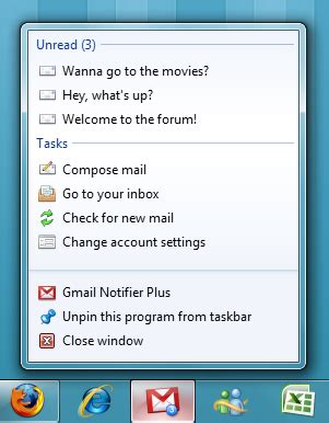 Gmail Notifier Plus Taskbar Based App For Windows