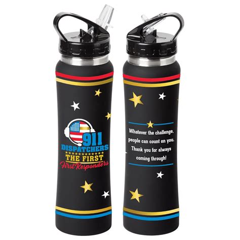 911 Dispatchers The First First Responders Lakewood Stainless Steel Water Bottle 25 Oz