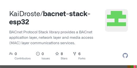 Github Kaidrostebacnet Stack Esp32 Bacnet Protocol Stack Library