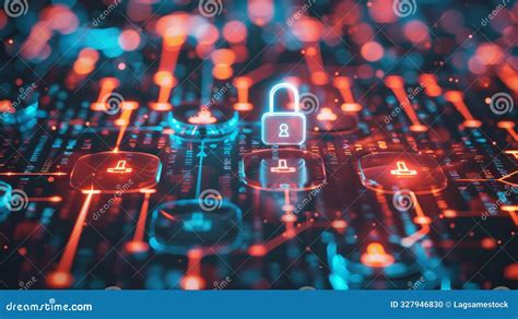 Present Quantum Key Distribution As The Future Of Secure Cyber Communication Stock Illustration