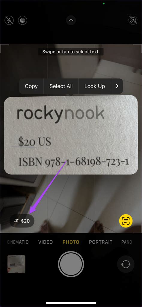 Iphone에서 라이브 텍스트로 빠른 작업을 사용하는 방법 Moyens Io