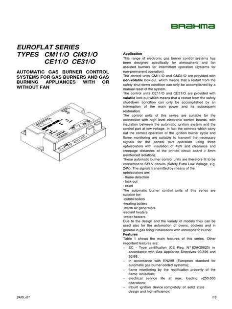 Euroflat Series Types Cm11 O Cm31 O Ce11 O Ce31 O Pdf Switch Insulator Electricity