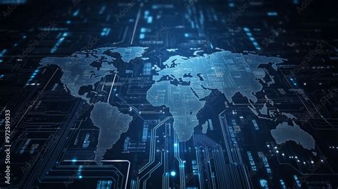 polygon world map with blockchain technology peer to peer network on