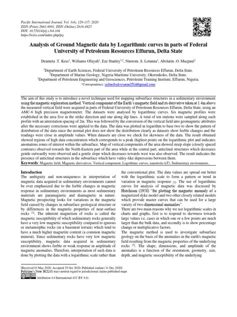 Analysis Of Ground Magnetic Data By Loga Pdf Magnetometer Earths Magnetic Field