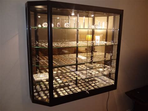 Coin Collectors Display Case Wall Cabinets Save Precious Floor Space