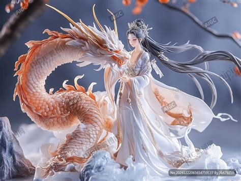Ai创作图善财龙女 龙女戏珠 古风龙女ip 龙女呈祥 女娲娘娘 龙母传说 白龙献瑞 蛇年手办 龙年拟人 古代神话龙王 十二生肖拟人之辰龙 女娲氏 龙超清 龙年素年 龙拟人 昵图网