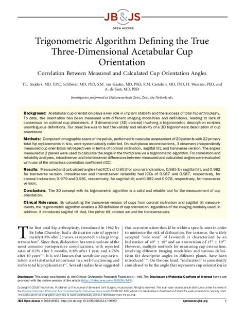 Pdf Trigonometric Algorithm Defining The True Three Dimensional