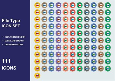File Type Icon Set 34458393 Vector Art At Vecteezy